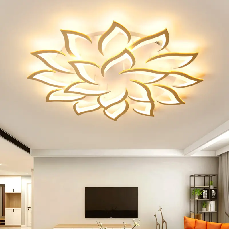 TOMAX 120CM/47INCH Gold Ceiling Light Dimmable Modern Embedded LED ...